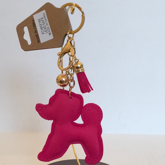 Accessories | Precious Pink Rhinestone Poodle Keychain Nwt | Poshmark